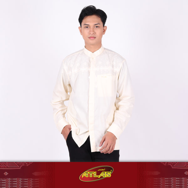 Baju Muslim Atlas Super Premium Series Agharr Cream - Sarung Indonesia