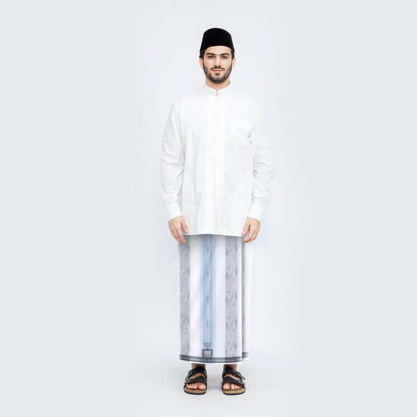 Sarung BHS Classic Silver Motif C44 DKA White Series - Sarung Indonesia