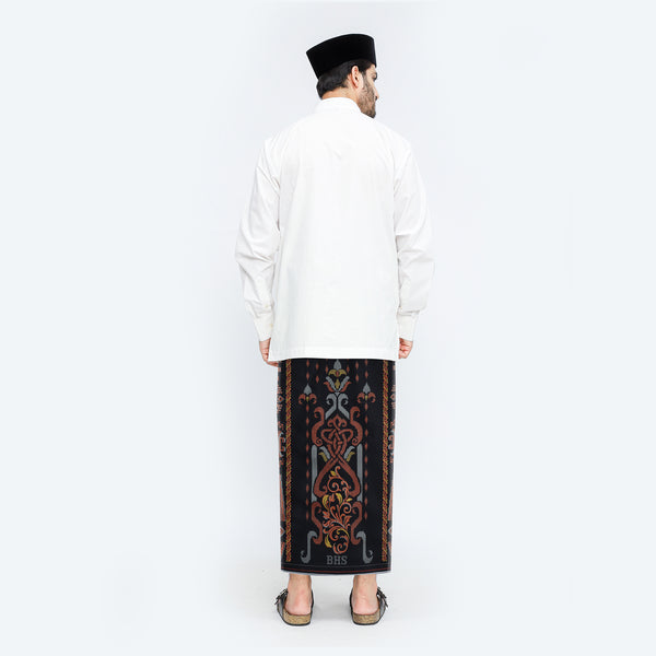 Sarung BHS Infinity Gold Motif V32 KJG SJ Hitam Coklat - Sarung Indonesia