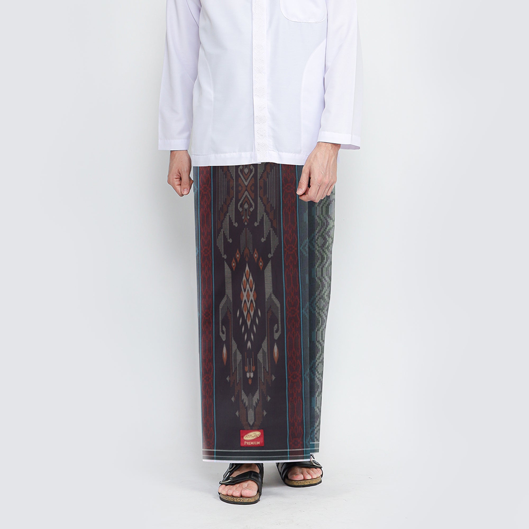 Sarung ATLAS Premium 745 Dobby Kembang SJ Coklat 02 - Sarung Indonesia